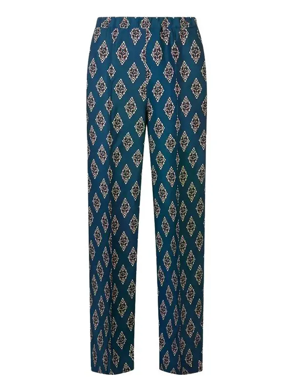 F.R.S FOR RESTLESS SLEEPERS Diamond Print Trousers - Blue