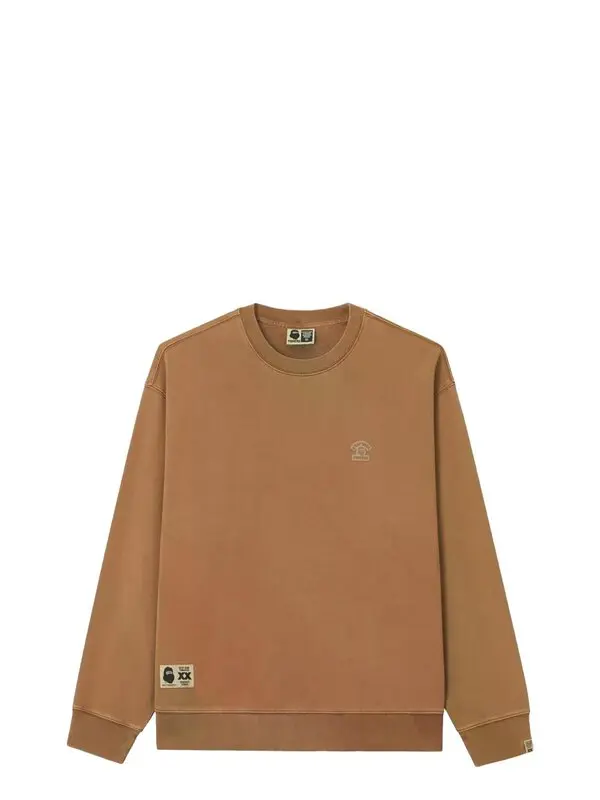 FINGERCROXX Logo Patch Cotton Sweatshirt - Brown