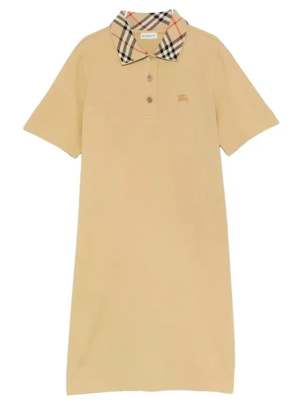 Burberry Check-detail Polo Dress - Neutrals