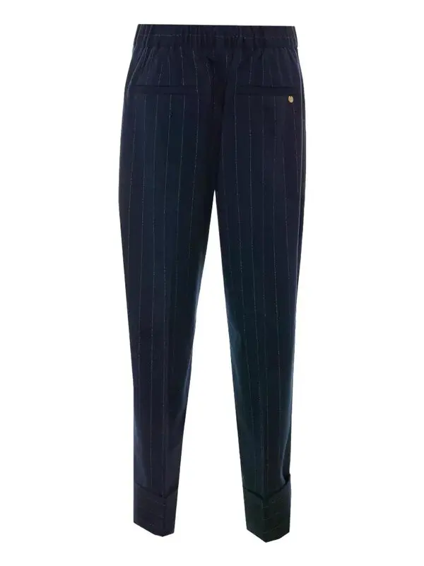 Liu Jo Pinstripe Cigarette Trousers - Blue