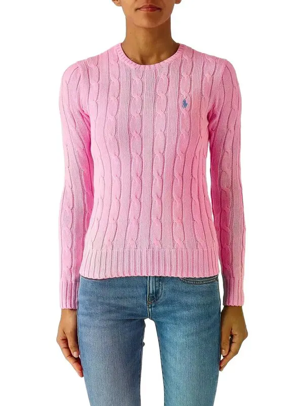 Polo Ralph Lauren Julianna Cable Knit Sweater - Pink
