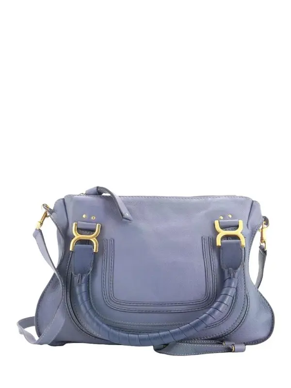 Chloé Marcie Leather Medium Satchel - Blue