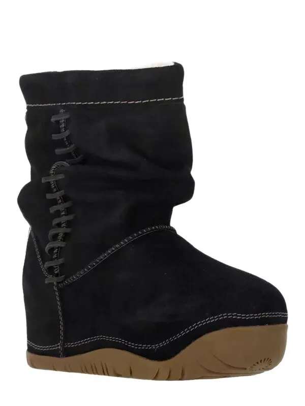 UGG Lace-up Suede Boots - Black