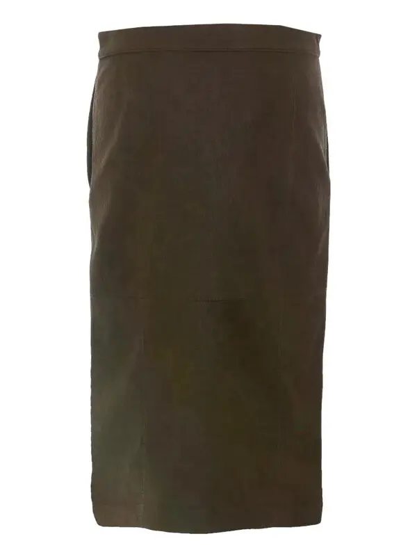 Pinko Asymmetric Zip Skirt - Green