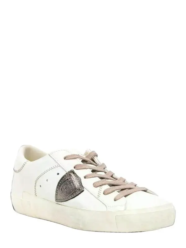 Philippe Model Logo Patch Sneakers - Neutrals
