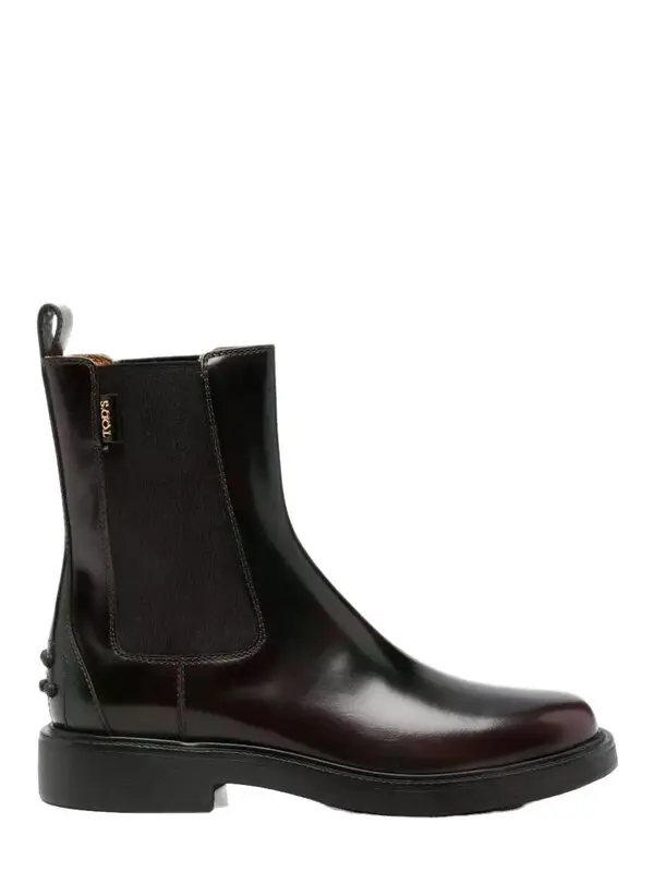 TOD'S Gommino Leather Chelsea Boots - Brown