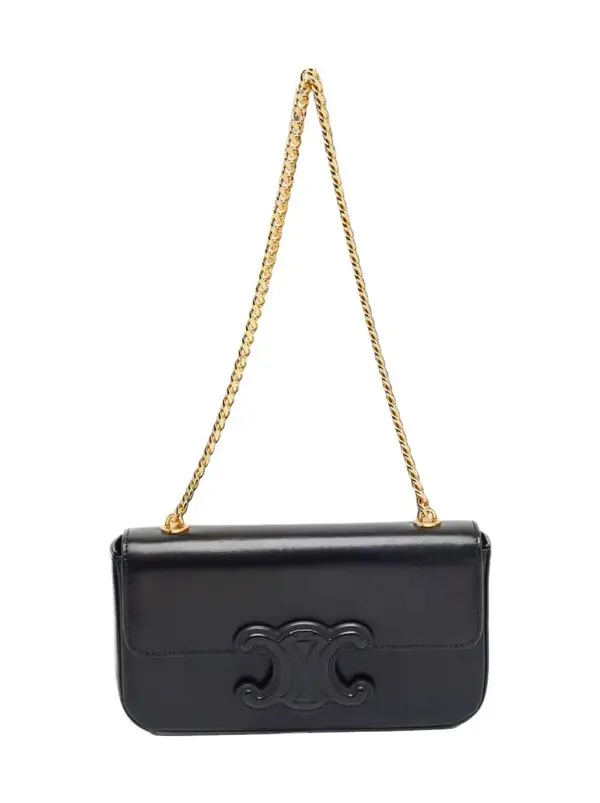 Celine 2021 Triomphe Chain Shoulder Bag - Black