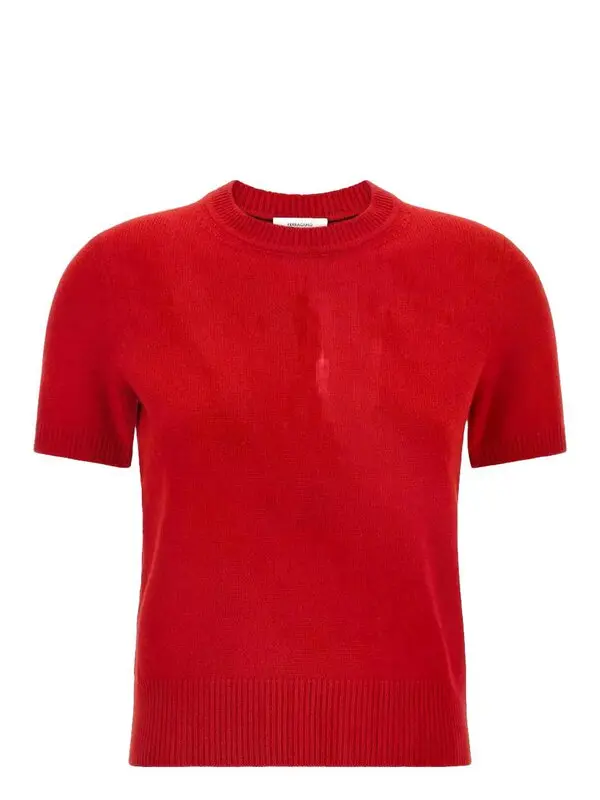 FERRAGAMO Cashmere T-shirt - Red