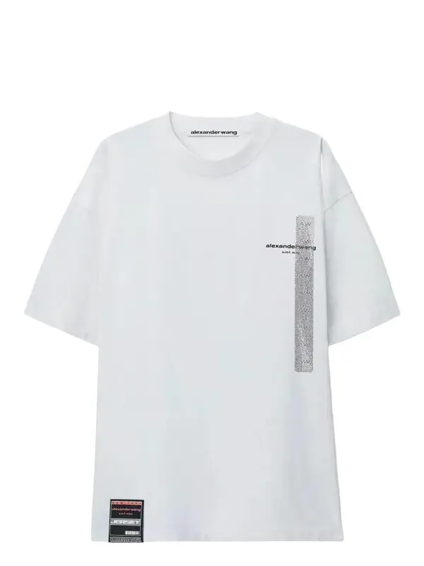 Alexander Wang Short Sleeve Crewneck T-shirt With Graphic Print - White