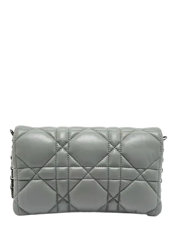 Dior Mini Caro Macrocannage Cross Body Bag - Grey