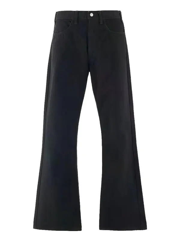 SAINT MXXXXXX Denim Logo Patch Flared Jeans - Black