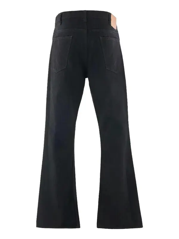 SAINT MXXXXXX Denim Logo Patch Flared Jeans - Black