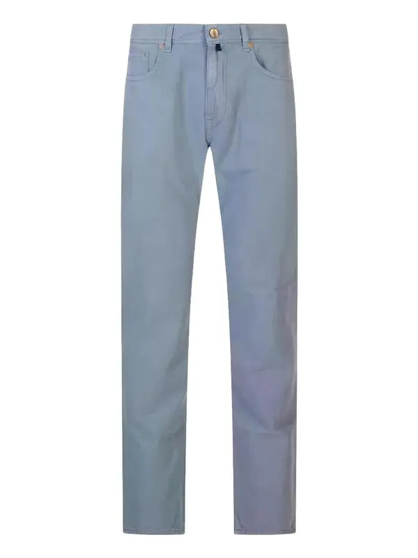 Incotex Straight-leg Jeans With Logo Patch - Blue