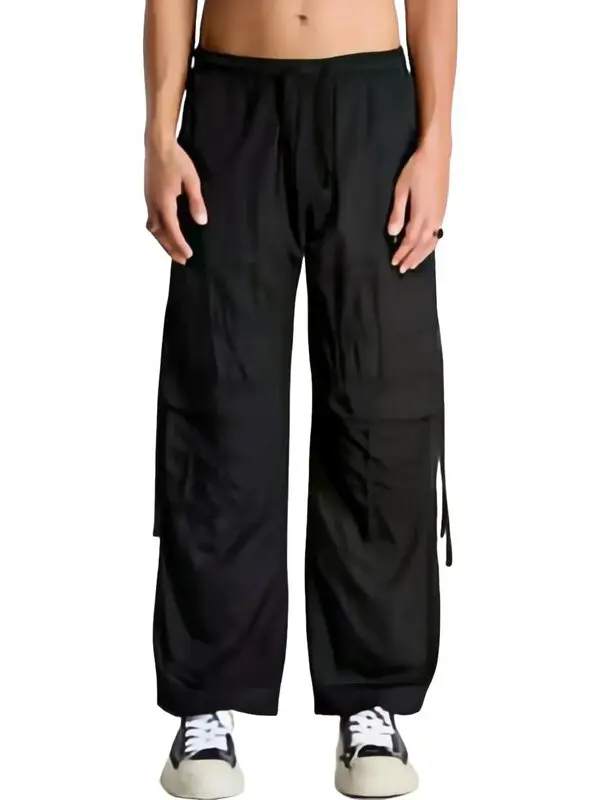 Palm Angels Logo-embroidered Cargo Pants - Black