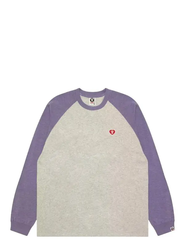 AAPE BY *A BATHING APE Heart Raglan-sleeve T-shirt - Grey