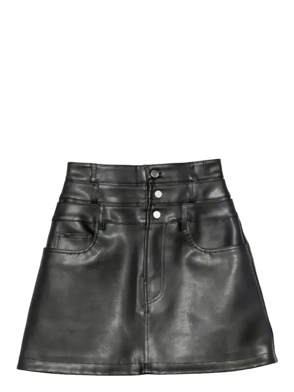 Viktor & Rolf Triple-layer Leather Mini Skirt - Black
