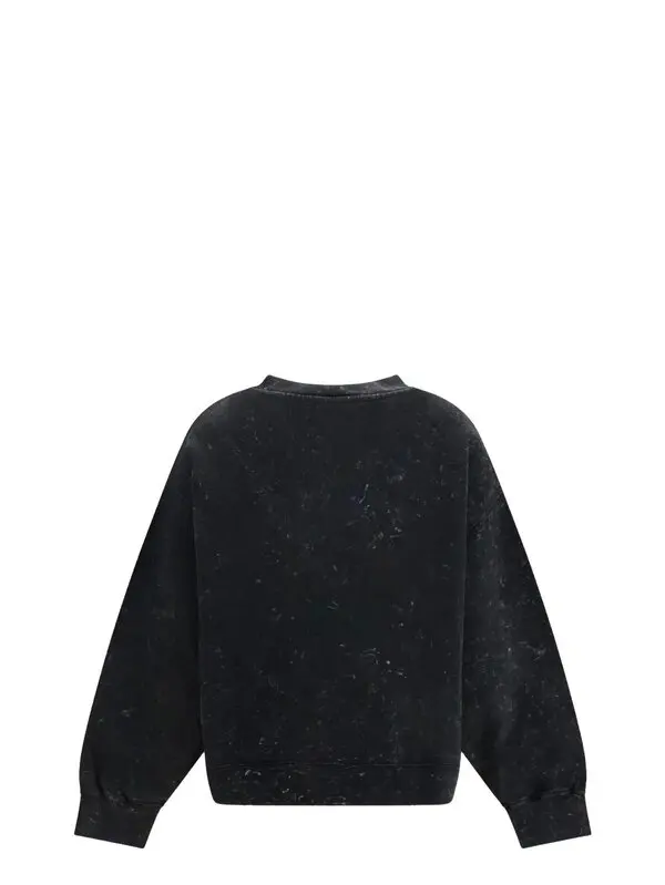 GANNI Teddy-print Cotton Sweatshirt - Black