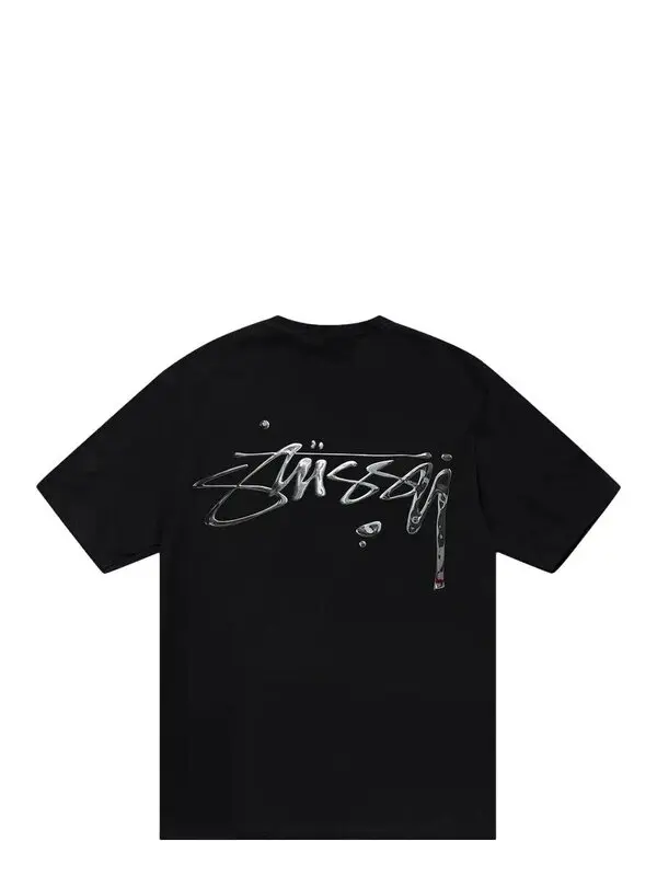 StÜssy Mercury Logo-print T-shirt - Black