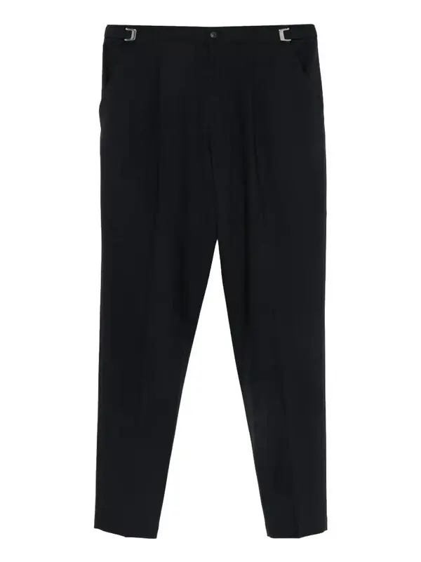 CELLAR DOOR Leo T Pleated Straight-leg Trousers - Blue