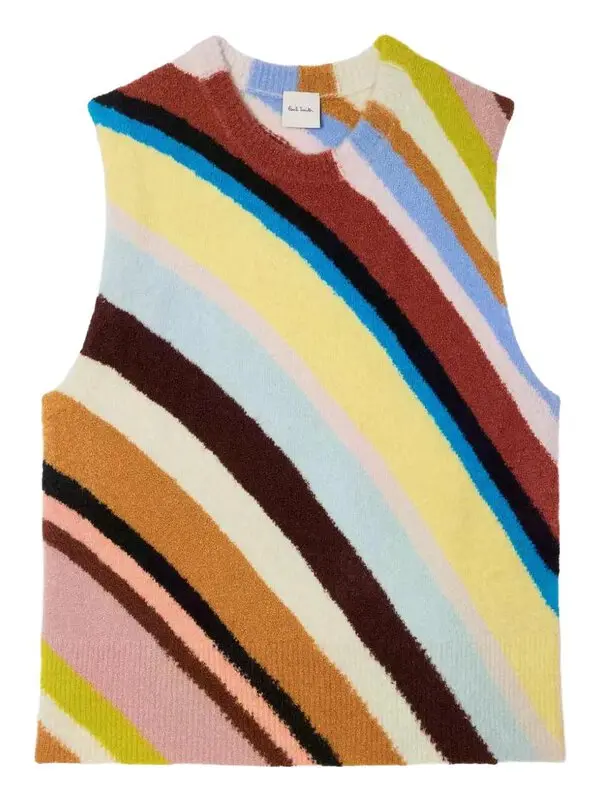 Paul Smith Swirl Knitted Tank Top - Neutrals