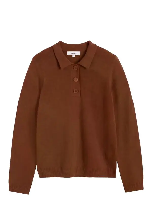 Chinti & Parker Polo Collar Sweater - Brown