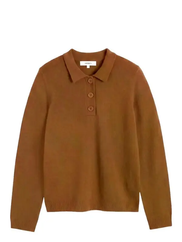 Chinti & Parker Polo Collar Sweater - Brown