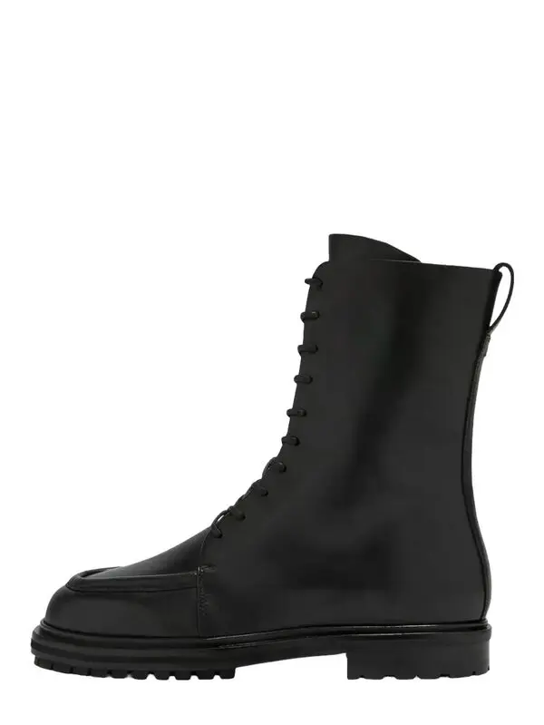 AeydĒ Tate Lace-up Apron-toe Boots - Black