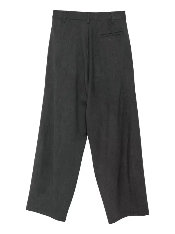 FRENKEN Pleated Wide-leg Trousers - Grey