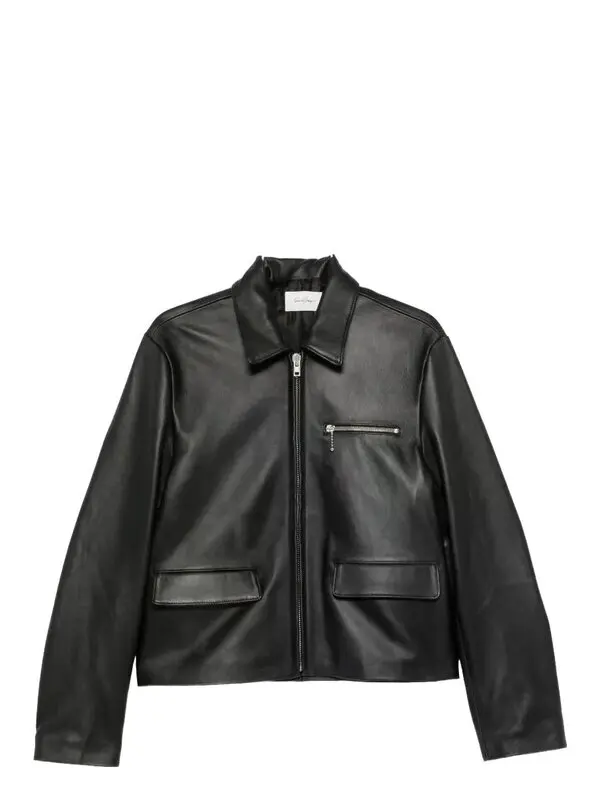 SECOND / LAYER Solo Leather Jacket - Black