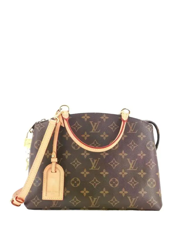 LOUIS VUITTON Petit Palais Monogram Canvas Satchel - Brown