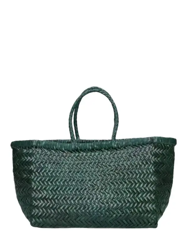 Dragon Diffusion Woven Leather Tote Bag - Green