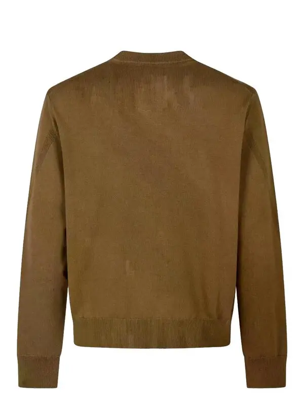 Givenchy Intarsia Logo Crew Neck Sweater - Brown
