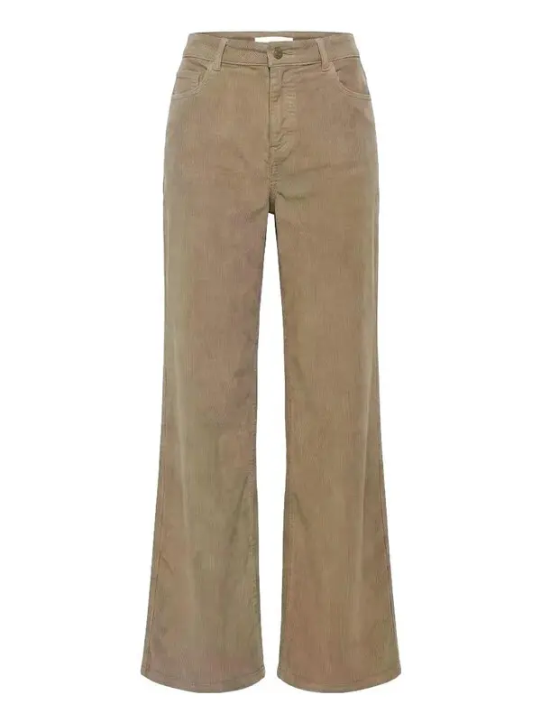 TWINSET Wide-leg Corduroy Trousers - Neutrals