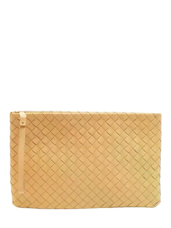 Bottega Veneta Intrecciato Wristlet Clutch Bag - Neutrals