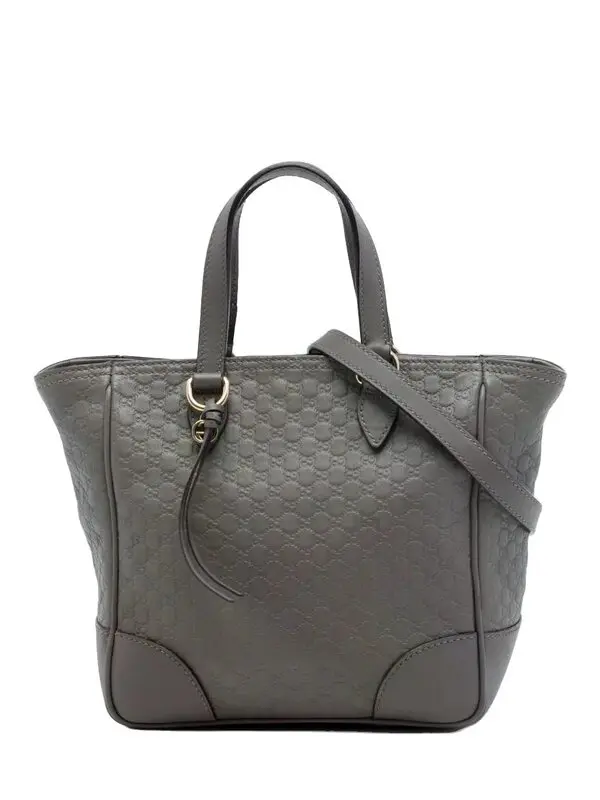 Gucci Small Microssima Bree Satchel - Grey