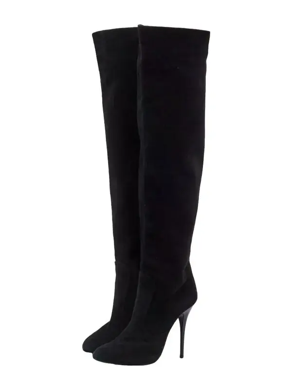 GIUSEPPE ZANOTTI Knee-high Suede Stiletto Boots - Black