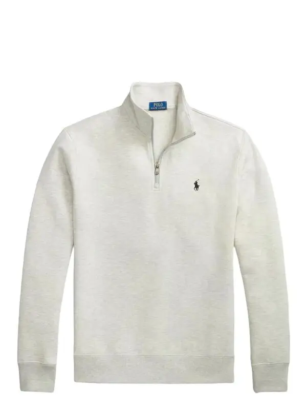 Polo Ralph Lauren Quarter-zip Logo Embroidered Sweater - Grey