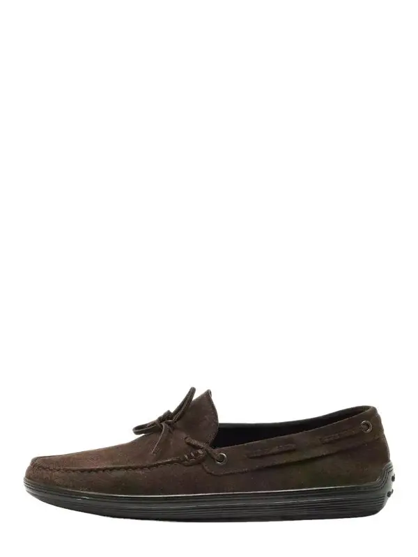 TOD'S Suede Slip-on Loafers - Brown