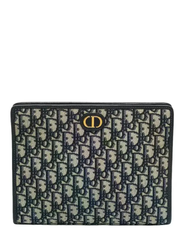 Dior 2021 30 Montaigne Oblique Clutch Bag - Blue