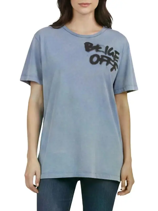 Off-White Graffiti Print T-shirt - Blue