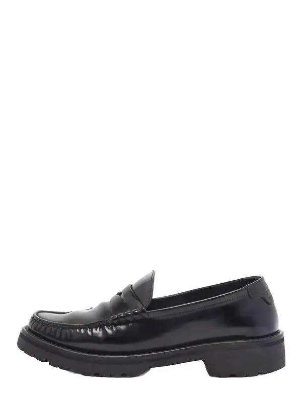 Saint Laurent Le Penny Leather Loafers - Black