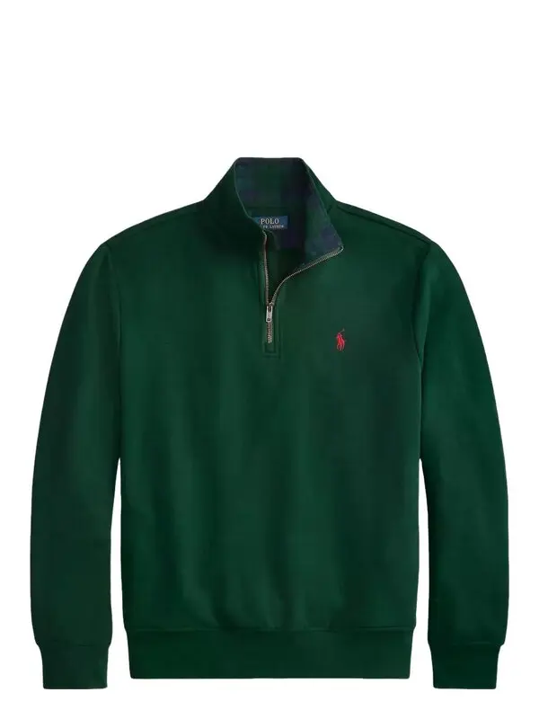 Polo Ralph Lauren Quarter-zip Sweater With Embroidered Logo - Green