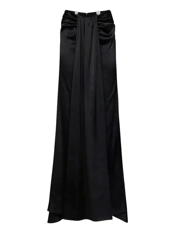 Giuseppe Di Morabito Crystal-embellished Draped Maxi Skirt - Black