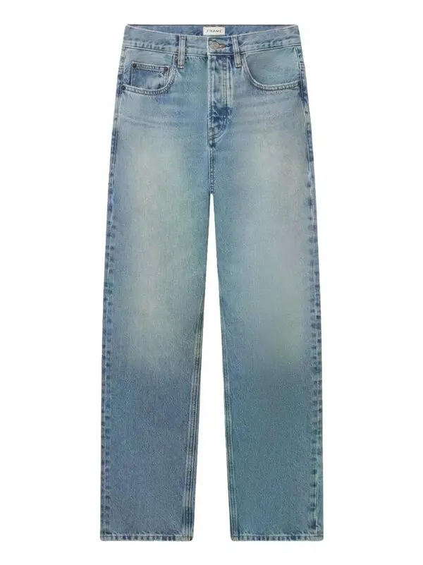FRAME Light Washed Denim Straight Leg Jeans - Blue