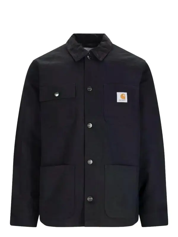 Carhartt Work In Progress Michigan Chore Jacket With Corduroy Collar - Black