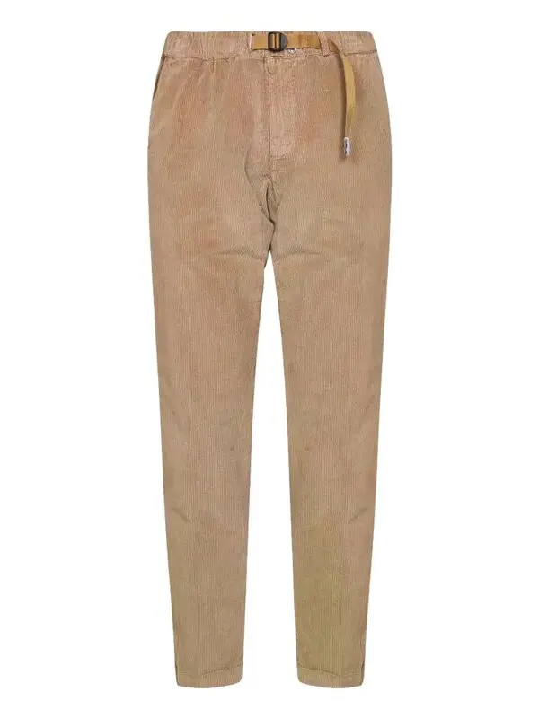 WHITE SAND Belted Corduroy Trousers - Neutrals