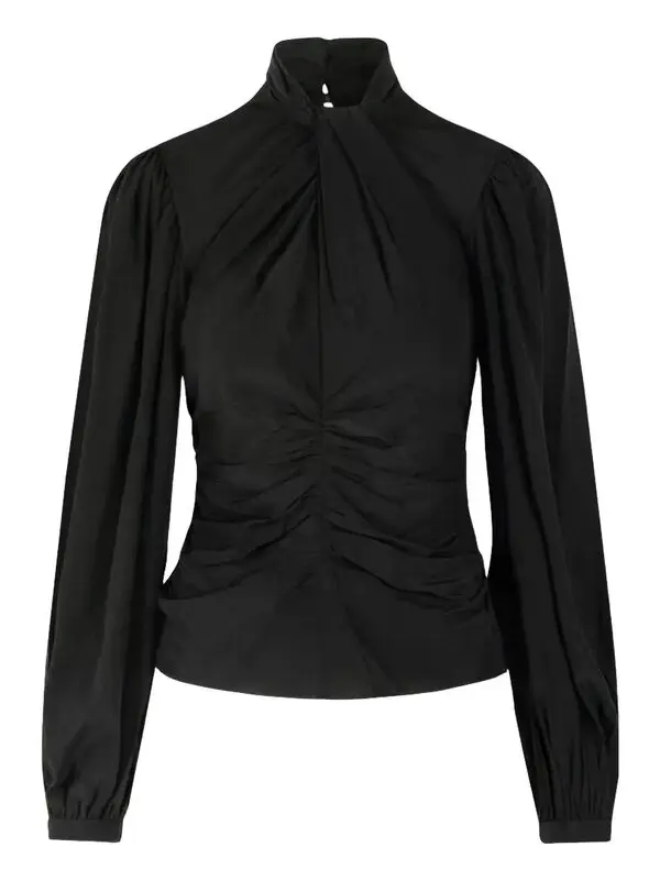 Isabel Marant Étoile Depsona Silk Blouse With Ruched Detailing - Black