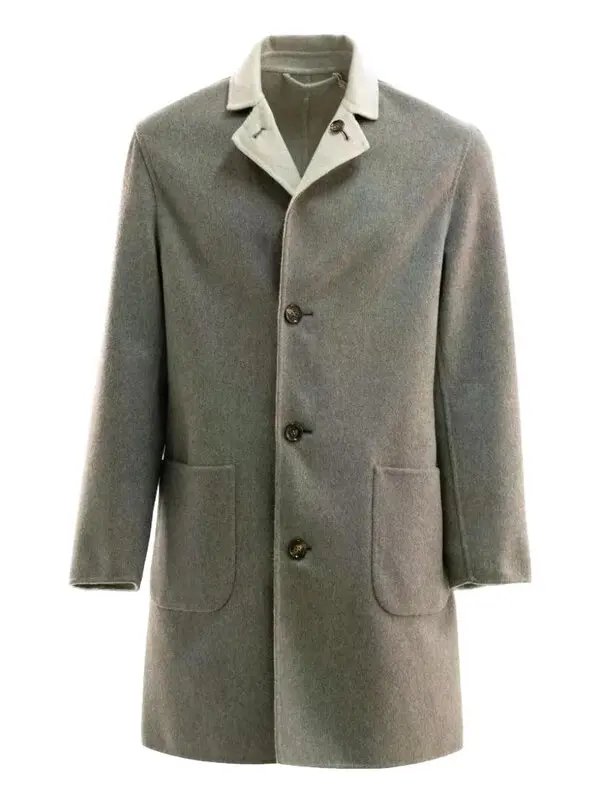 KIRED Single-breasted Reversible Coat - Grey