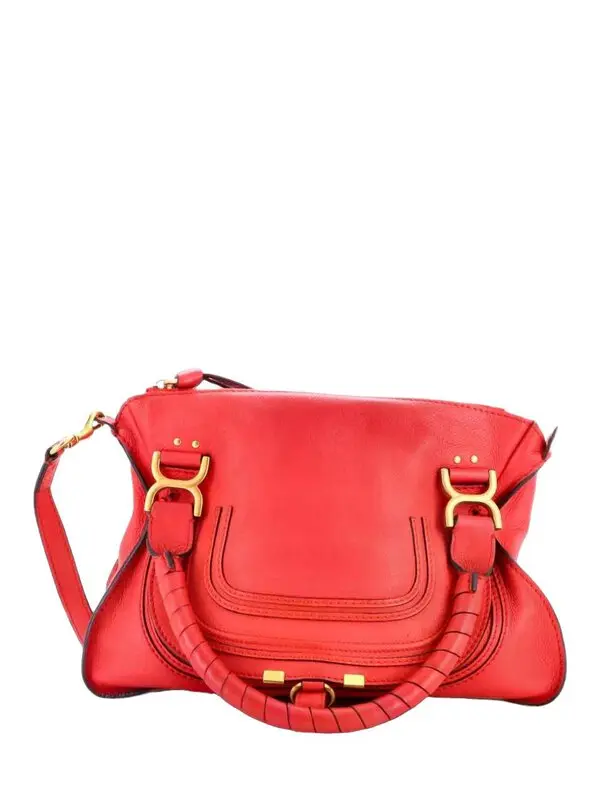 Chloé Marcie Leather Medium Satchel - Red