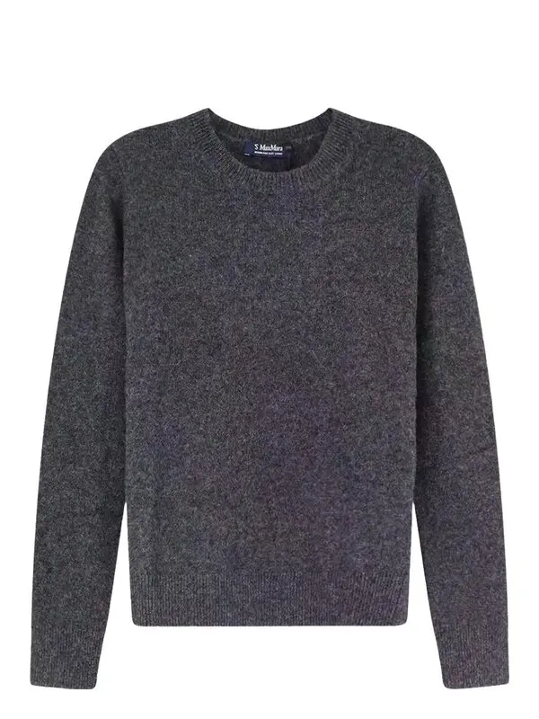 Max Mara Logo-embroidered Elbow Patch Sweater - Grey